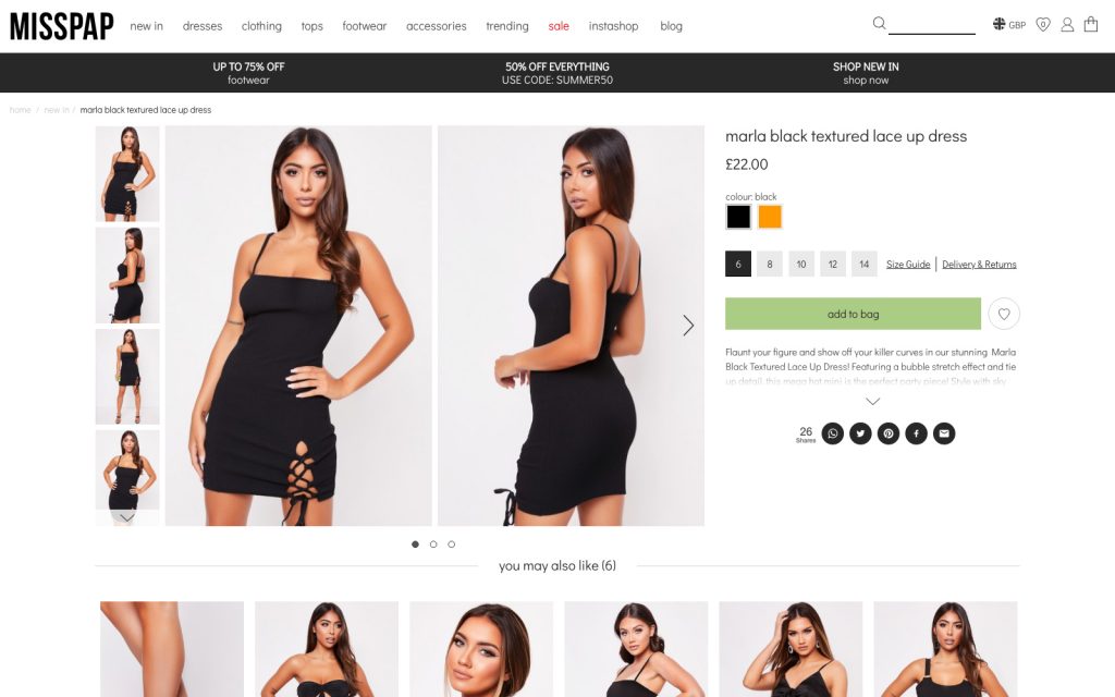 MissPap - Clothing E-commerce Website Design